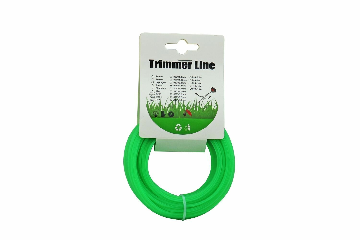 Леска триммерная (2,4*15м) TRIMMER LINE с картонной этикеткой (звезда)