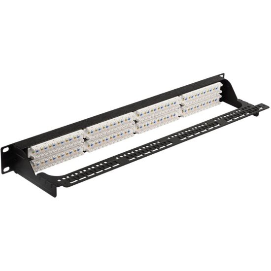 Патч-панель Lanmaster LAN-PPC48U5E 19" 2U 48xRJ45 кат.5E UTP — фото 1
