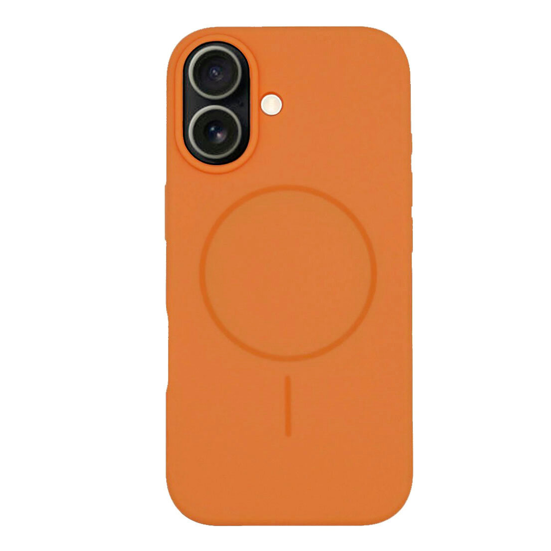 Чехол-накладка для iPhone 17, Silicon Case, магнитный (MagSafe), без лого, X-CASE, оранжевый