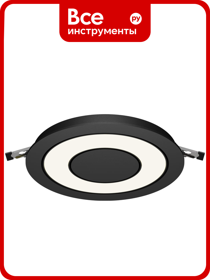 Светильник Maytoni VECTOR DL102-12W4K-B, LED, 12Вт, IP20, черный