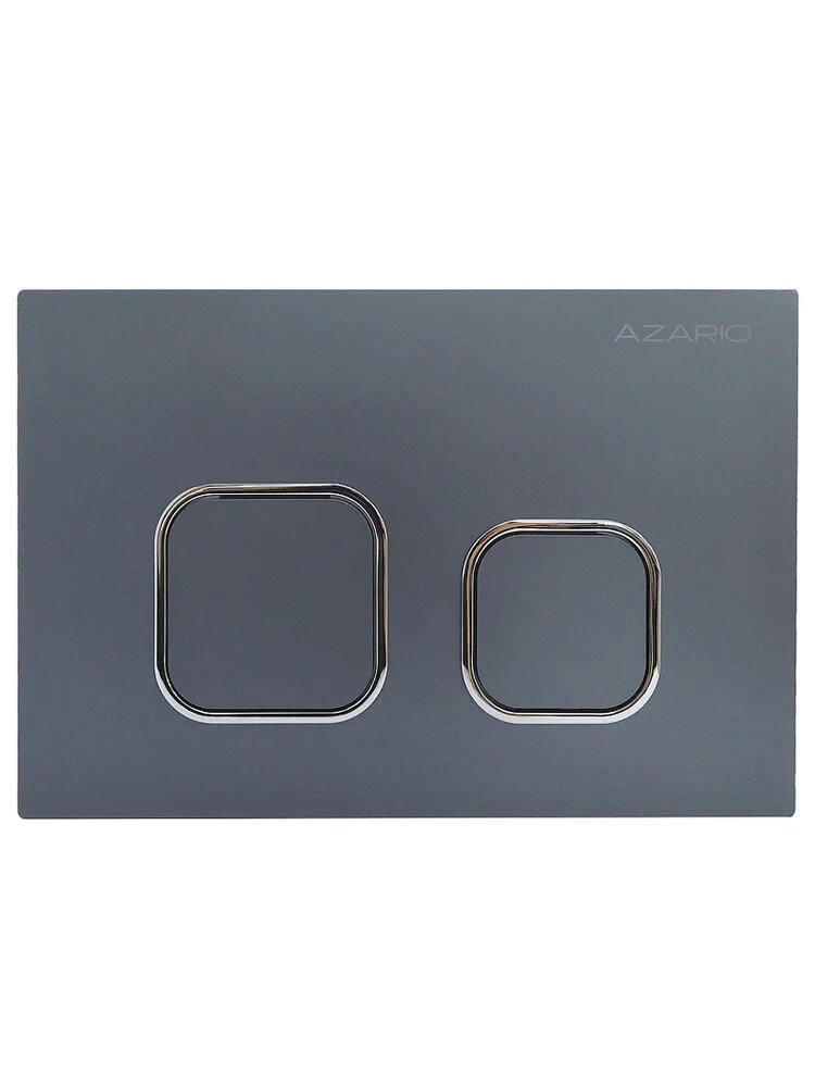 Кнопка смыва для унитаза AZARIO NEW-TS AZ-ABS-002-GG матовая, кнопка для инсталляции, двойной смыв