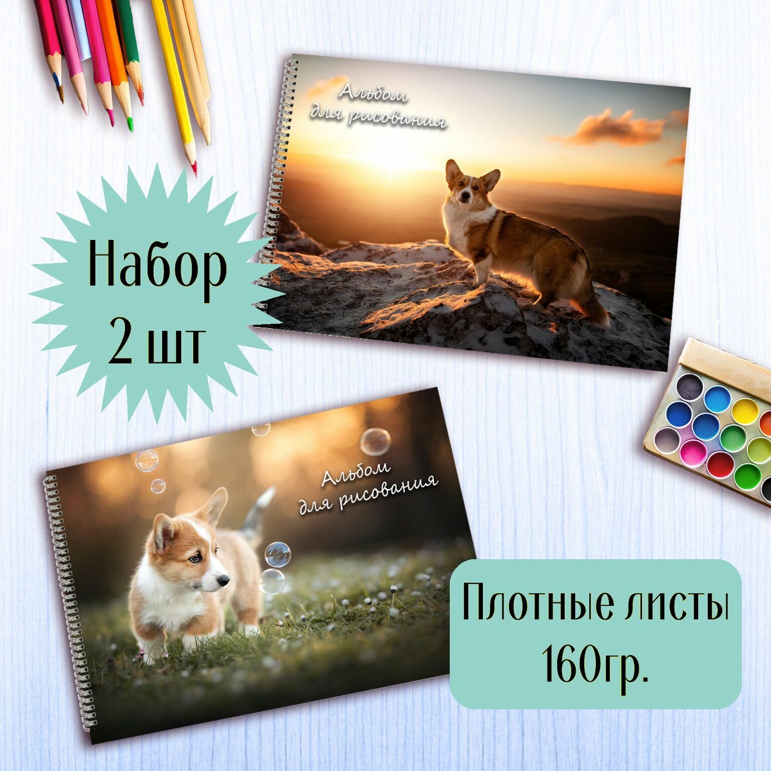 Альбомы для рисования Корги
