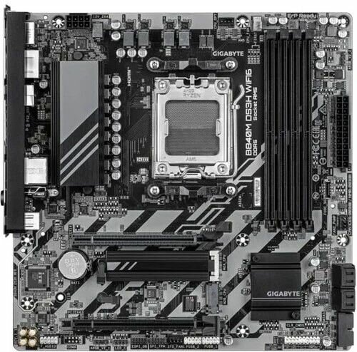 Материнская плата Gigabyte B840M DS3H WF6 - AM5, AMD B840, 4xDDR5-5200 МГц, 1xPCI-Ex16, 2xM.2, Micro-ATX