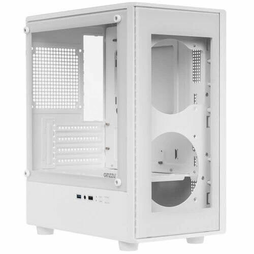 Компьютерный корпус Ginzzu CL412 (CL412) белый - Mini Tower, Micro-ATX, USB 3.2 Gen 1 Type-A, USB 3.2 Gen 1 Type-C