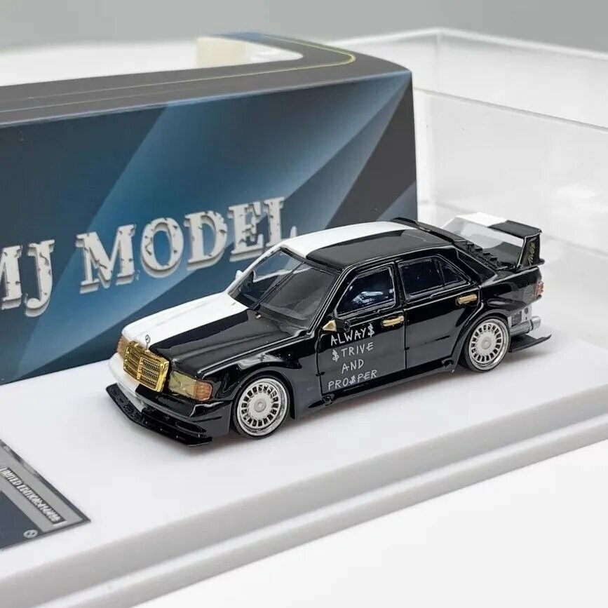 MJ 1/64 Mercedes-Benz 190E W201 2.5-16 EVO2 Модель автомобиля из литого металла