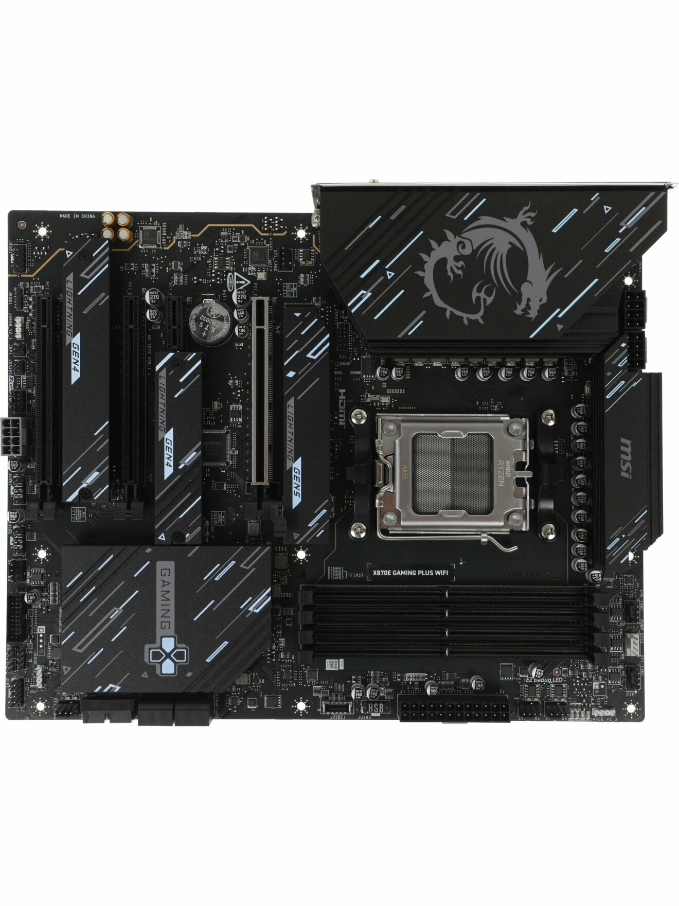 Материнская плата MSI X870E GAMING PLUS WIFI, Socket AM5, AMD X870E, ATX