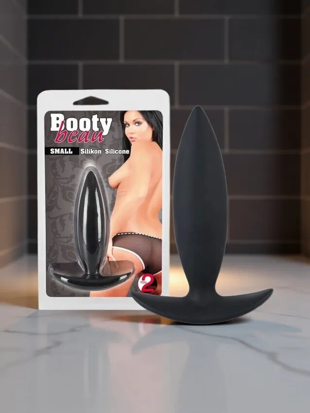 Анальная пробка You 2 Toys Booty Beau, силикон, 10см, чёрная