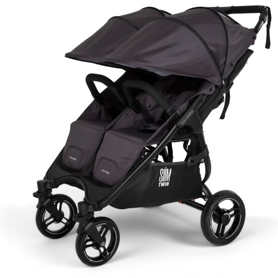 Прогулочная коляска для двойни Valco Baby Slim Twin Signature grey
