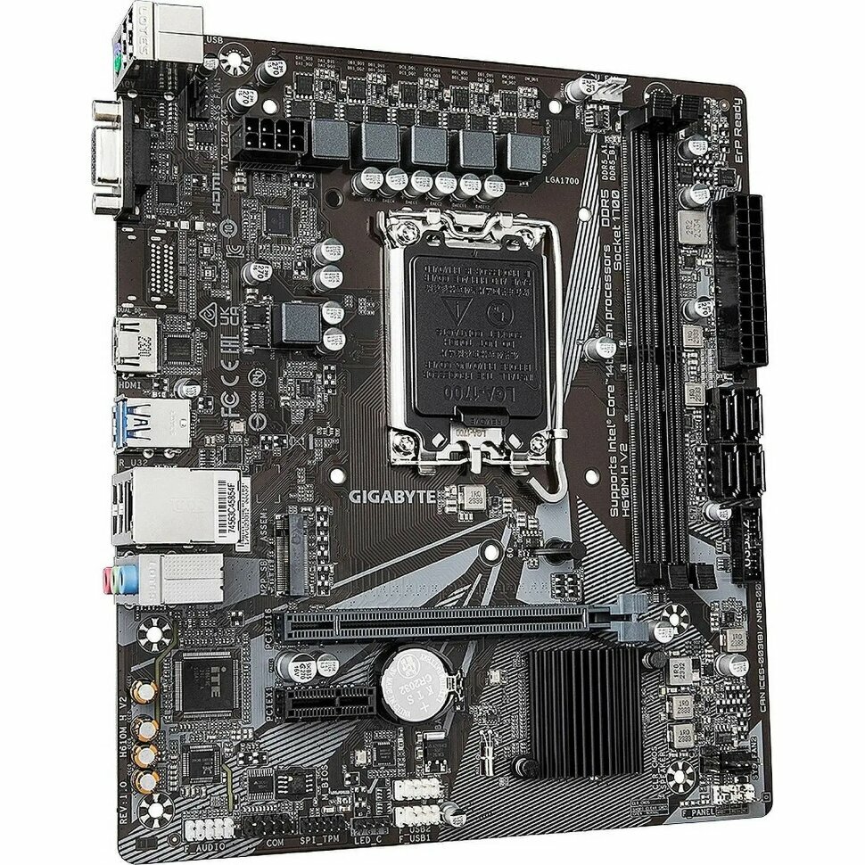 Материнская плата GIGABYTE H610M H V2, s1700, intel H610, 2xDDR5, mATX, 2267041
