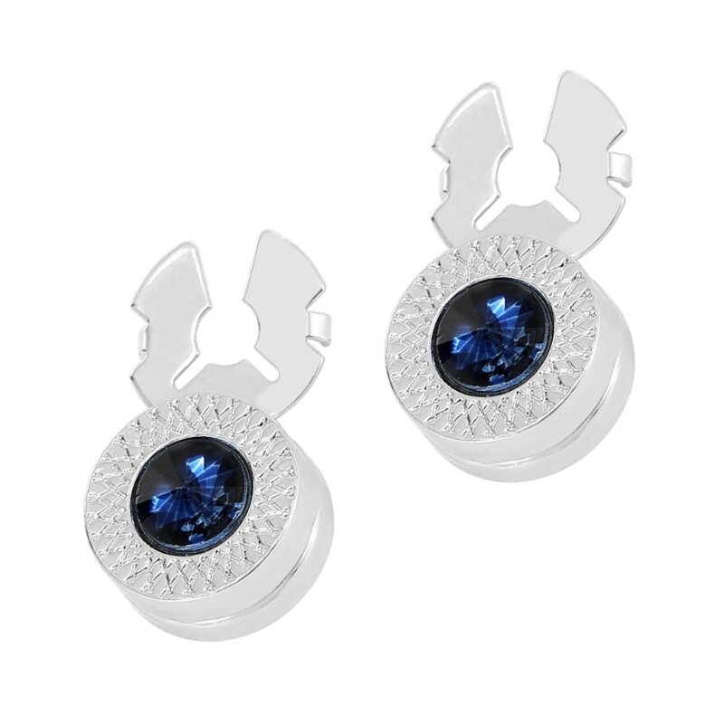 Round Cufflinks Cats Eye Button Covers Business Cuff Links for DIY Clothing