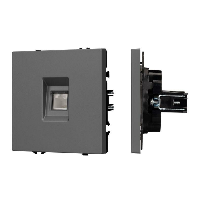 Розетка компьютерная SCT-NOBE-MPC1-SFPL-GR RJ45 кат.6 механизм Arlight 054307