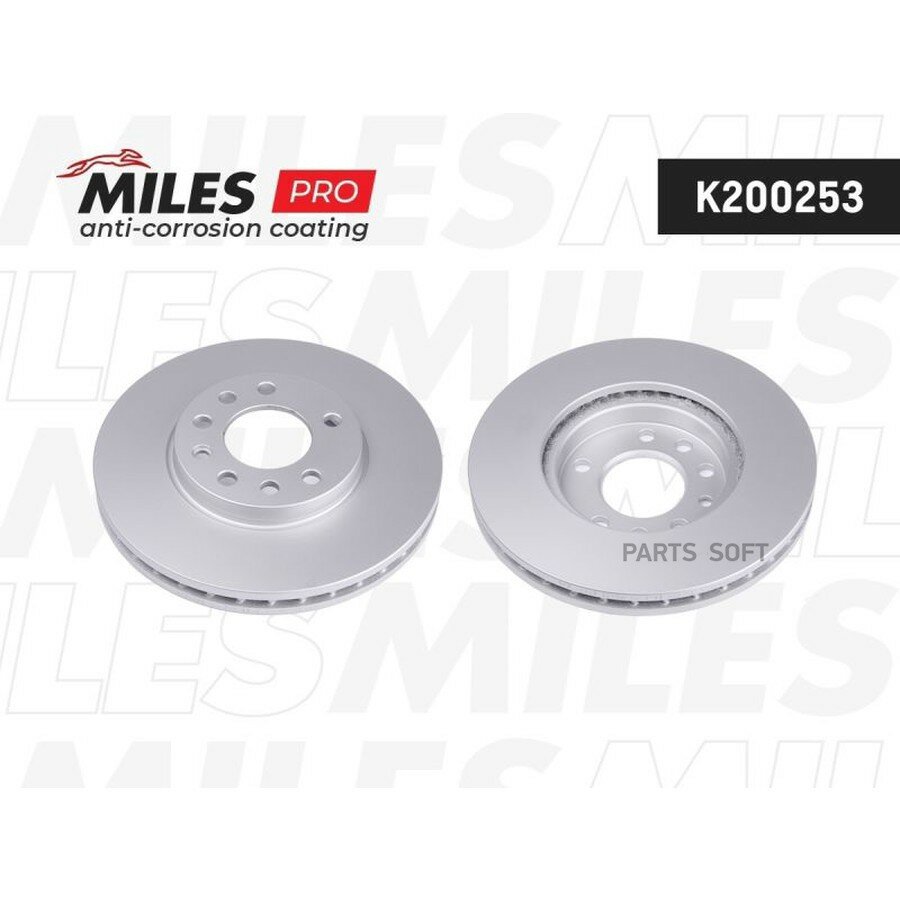 MILES K200253 Диск тормозной OPEL ASTRA G/H 98-09/MERIVA 03-/ZAFIRA 99- передний ()