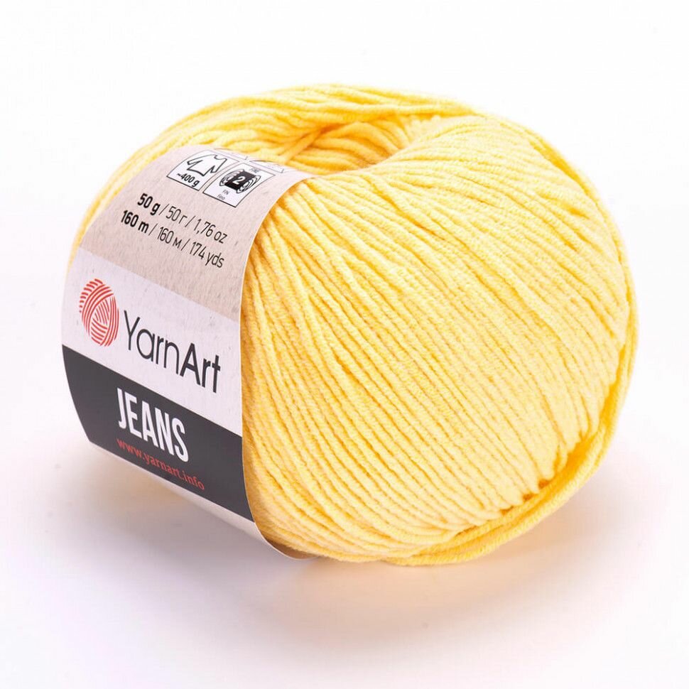Пряжа "Jeans" цв. 88 медовый 55% хлопок 45% полиакрил 160м/50гр "YarnArt"