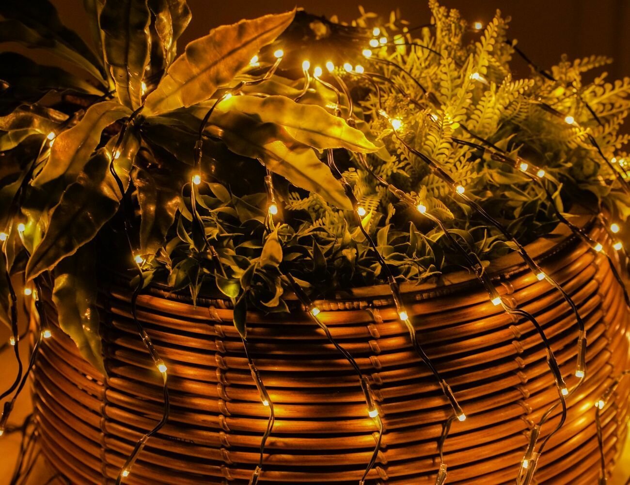 Гирлянда Сетка на дерево/куст файерфлайс, 1.2+5 м, 144 тёплых белых LED-огня, зелёный ПВХ, уличная, Купман Интернешнл (Koopman International) AX8401330