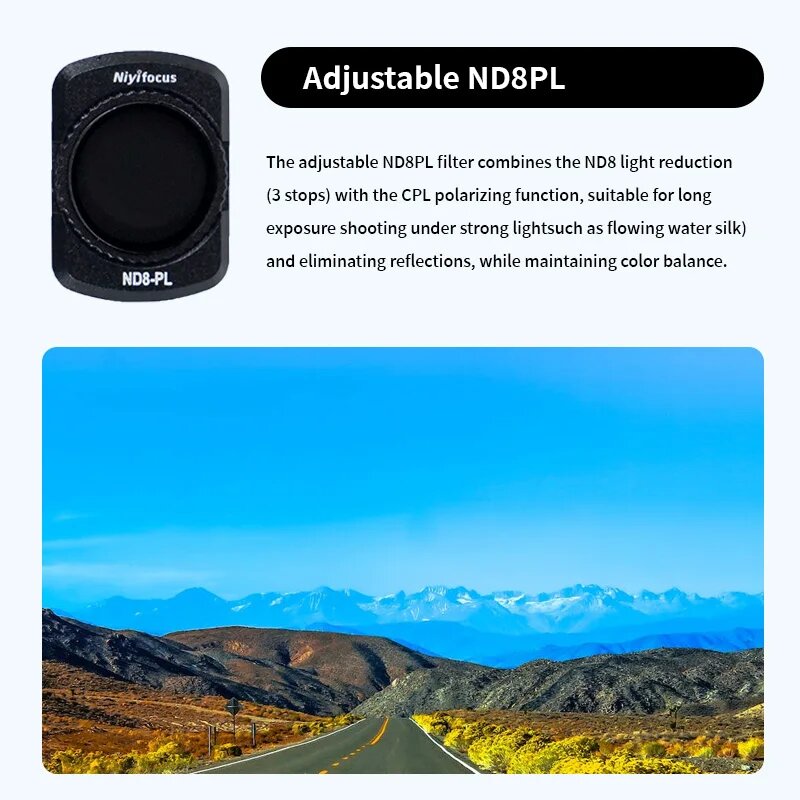 ND8-PL фильтр NiYi Adjustable ND8PL