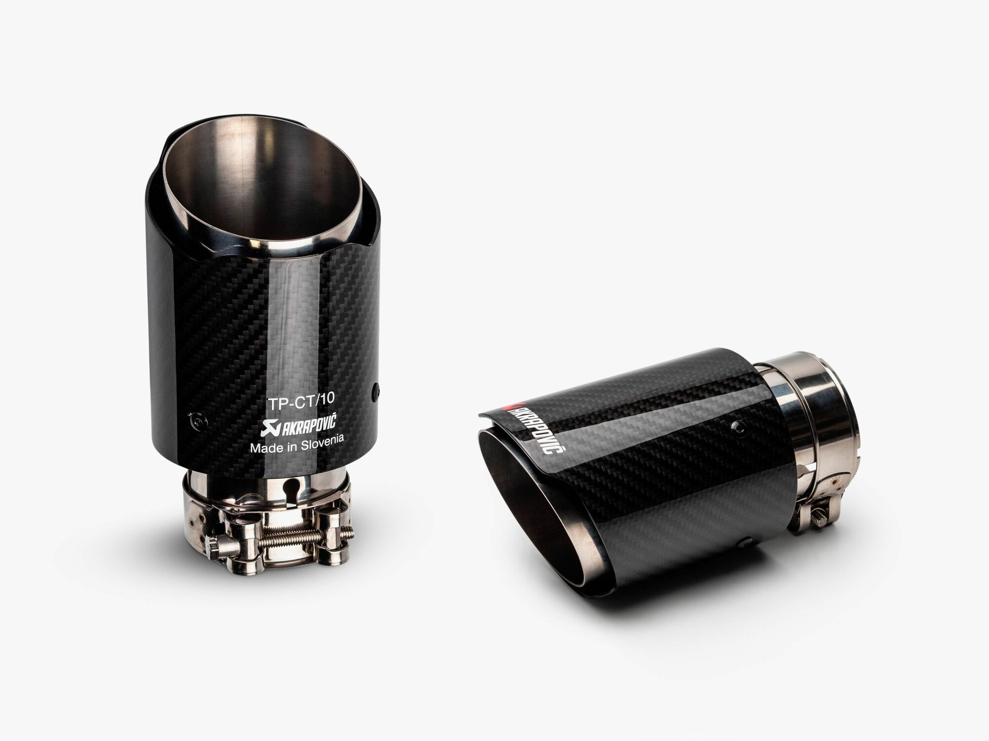 Насадки на глушитель автомобиля универсальные Akrapovic 50-55/90 из Нержавеющей стали и Карбона Глянец для выхлопной системы автомобиля