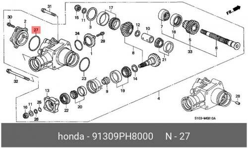 Кольцо Honda 91309PH8000