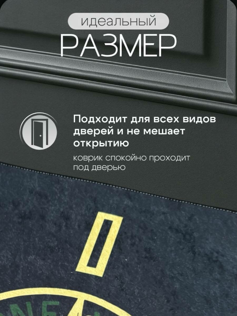 Коврик патч Stone Island, нескользящий безворсовый 60х100 см — фото 1