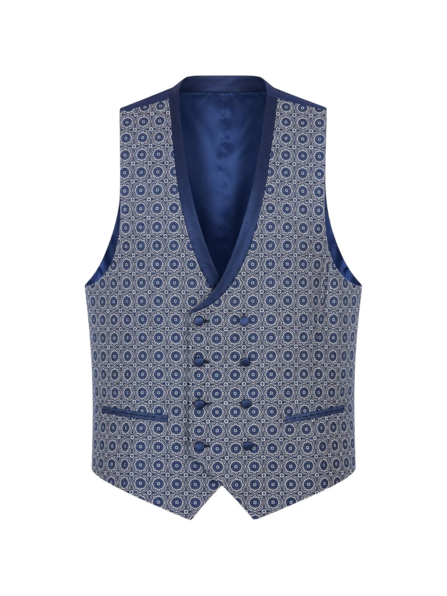 Пальто Ramon Sanjurjo Geometric-pattern double-breasted waistcoat
