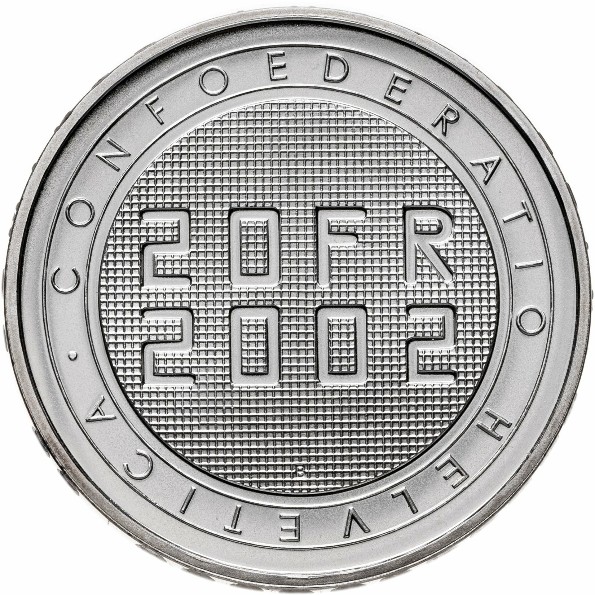 Швейцария 20 франков 2002 "экспо 2002" в капсуле, Серебро 835, в сохранности BUNC