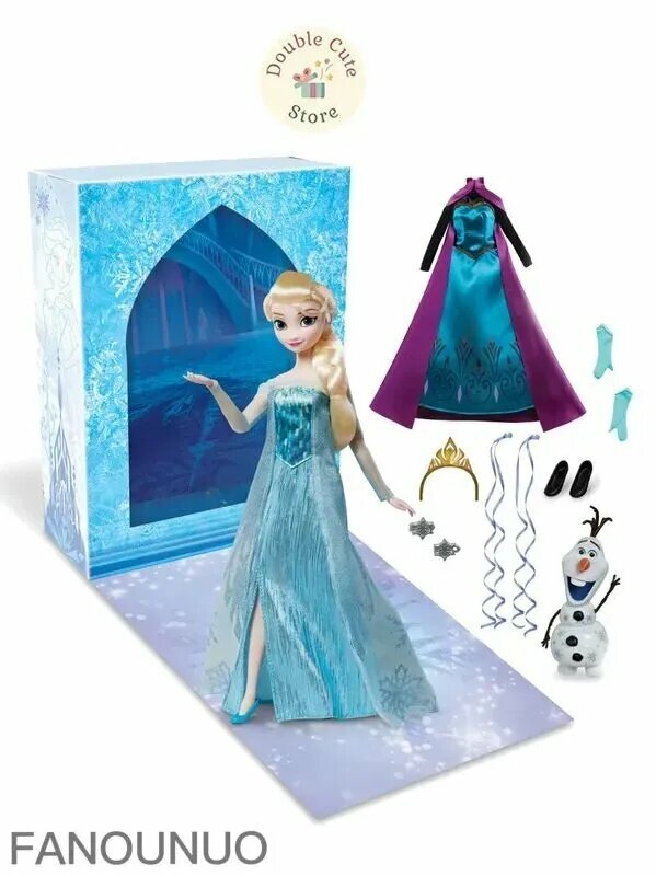 Кукла принцесса Эльза Frozen Story Doll из мультфильма Холодное Сердце набор с Олафом нарядом и аксессуарами