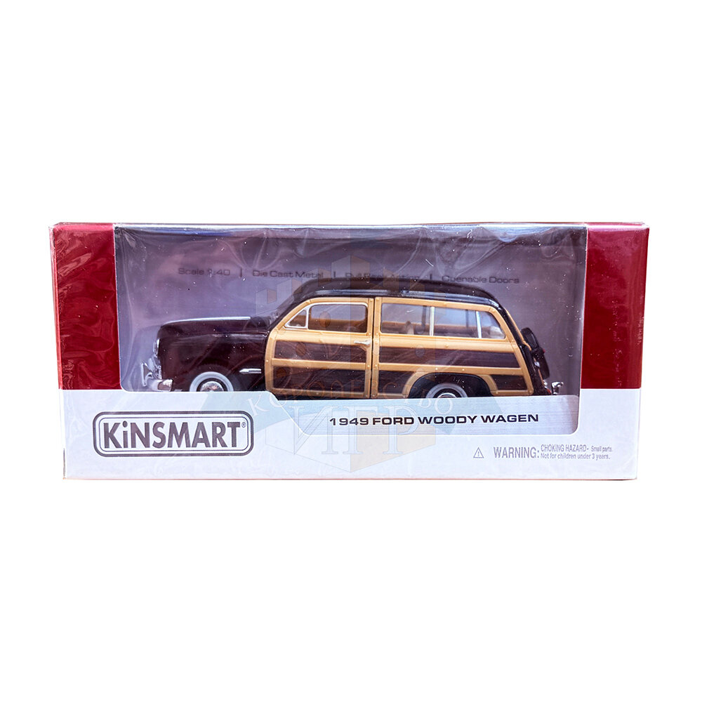 Машинка Kinsmart Ford Woody Wagen 1949, 1:40, черный, арт. KT5402/4