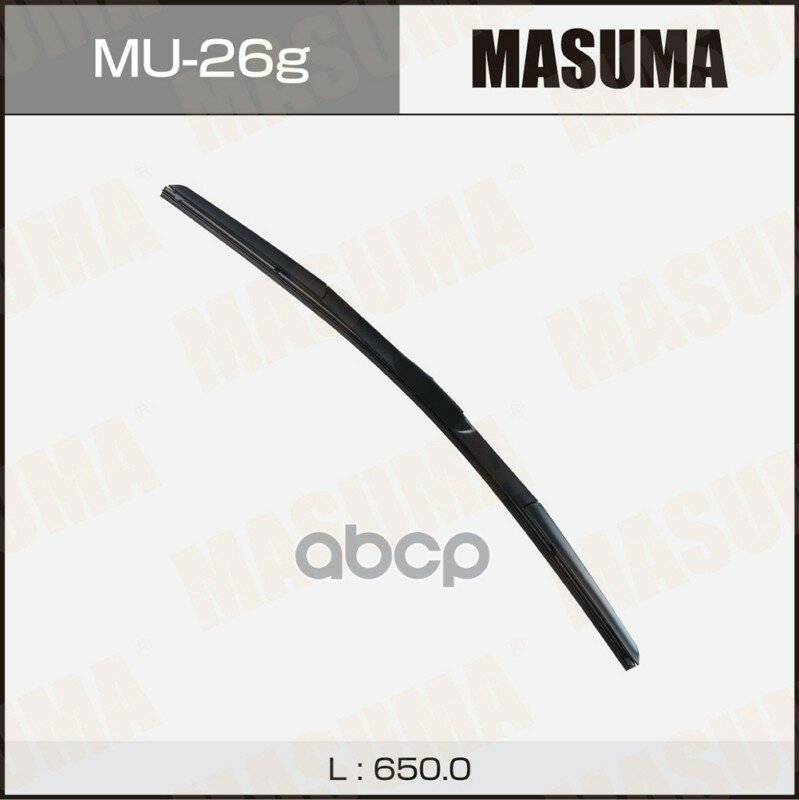 Дворник MASUMA 26' гибридный, крюк (650мм) (1/10/50) Masuma арт. MU26G