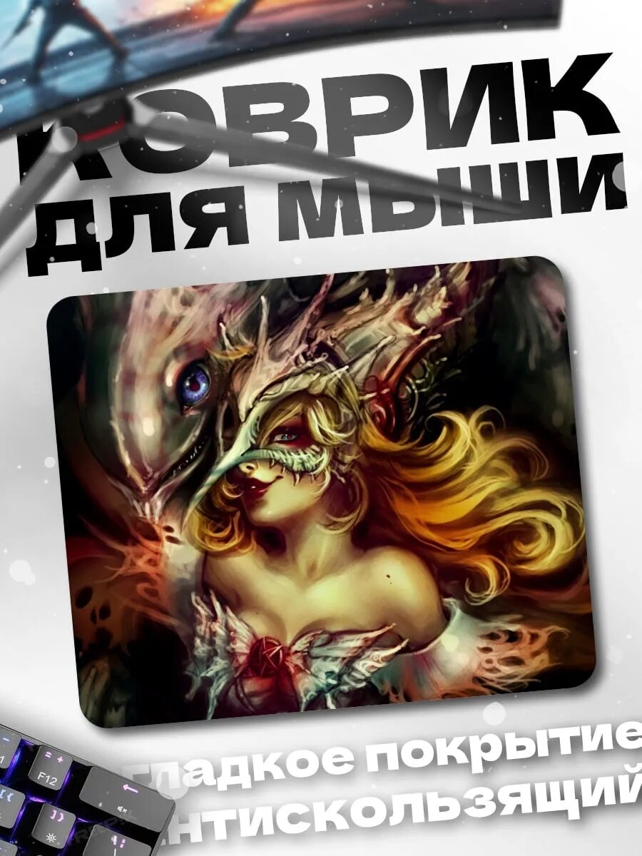 Коврик для мыши Девушка с птицей