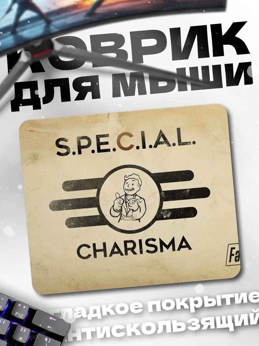 Коврик для мыши Fallout Charisma S.P.E.C.I.A.L.