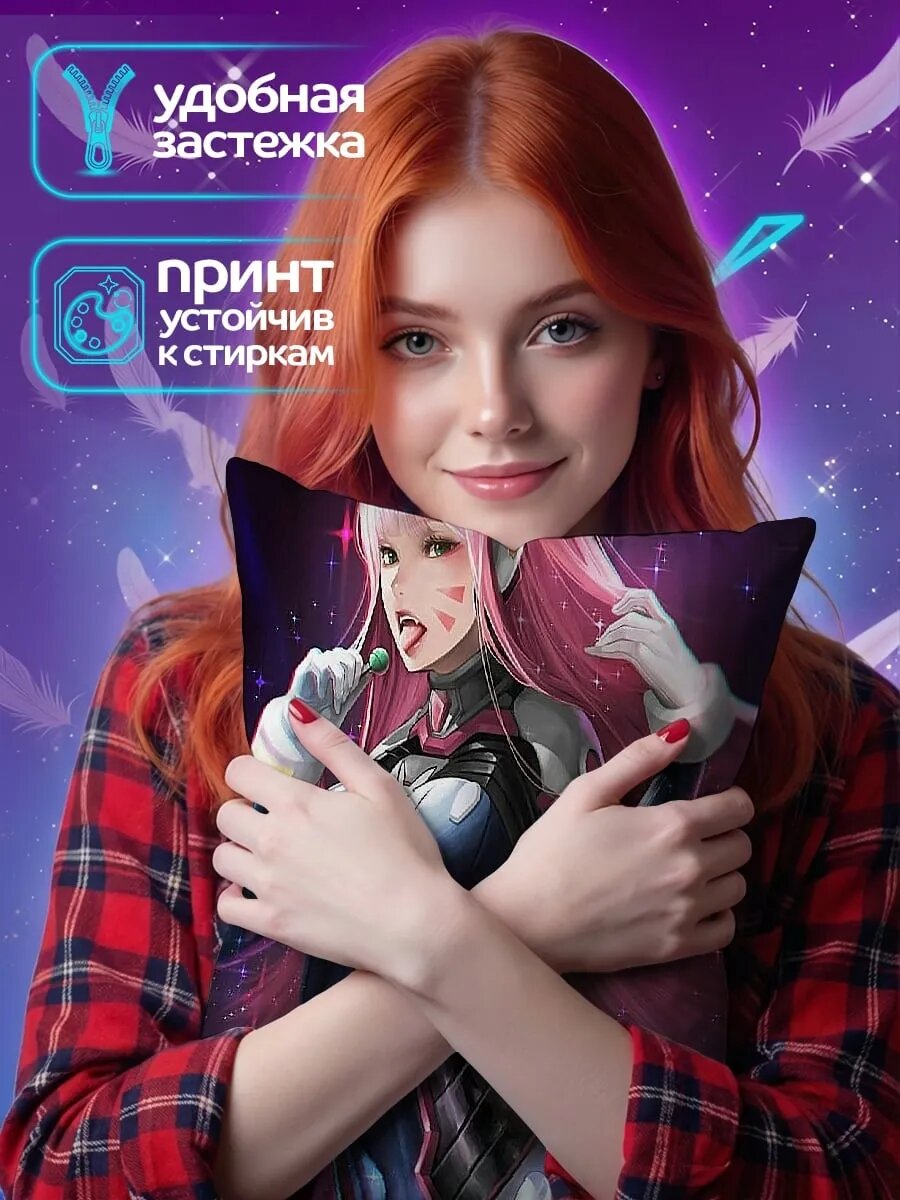 Подушка дакимакура Zero Two певица — фото 1