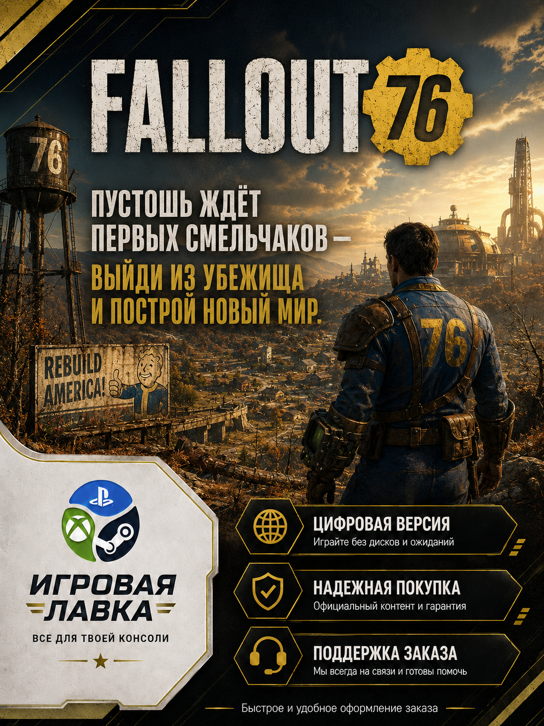 Fallout 76 Standard Edition для Steam PC (ПК), Украина | Подарком | Steam Gift