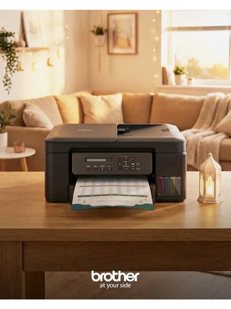 МФУ струйное DCP-T730DW СНПЧ Wi-Fi двусторонняя печать, АПД