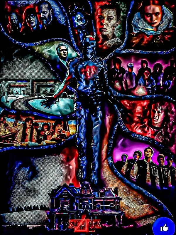 Деревянные пазлы 1000 элементов, подарочная упаковка,50x75cm, Stranger Things, странные вещи, подарочный набор для взрослых, продвинутый уровень сборки 5-10.