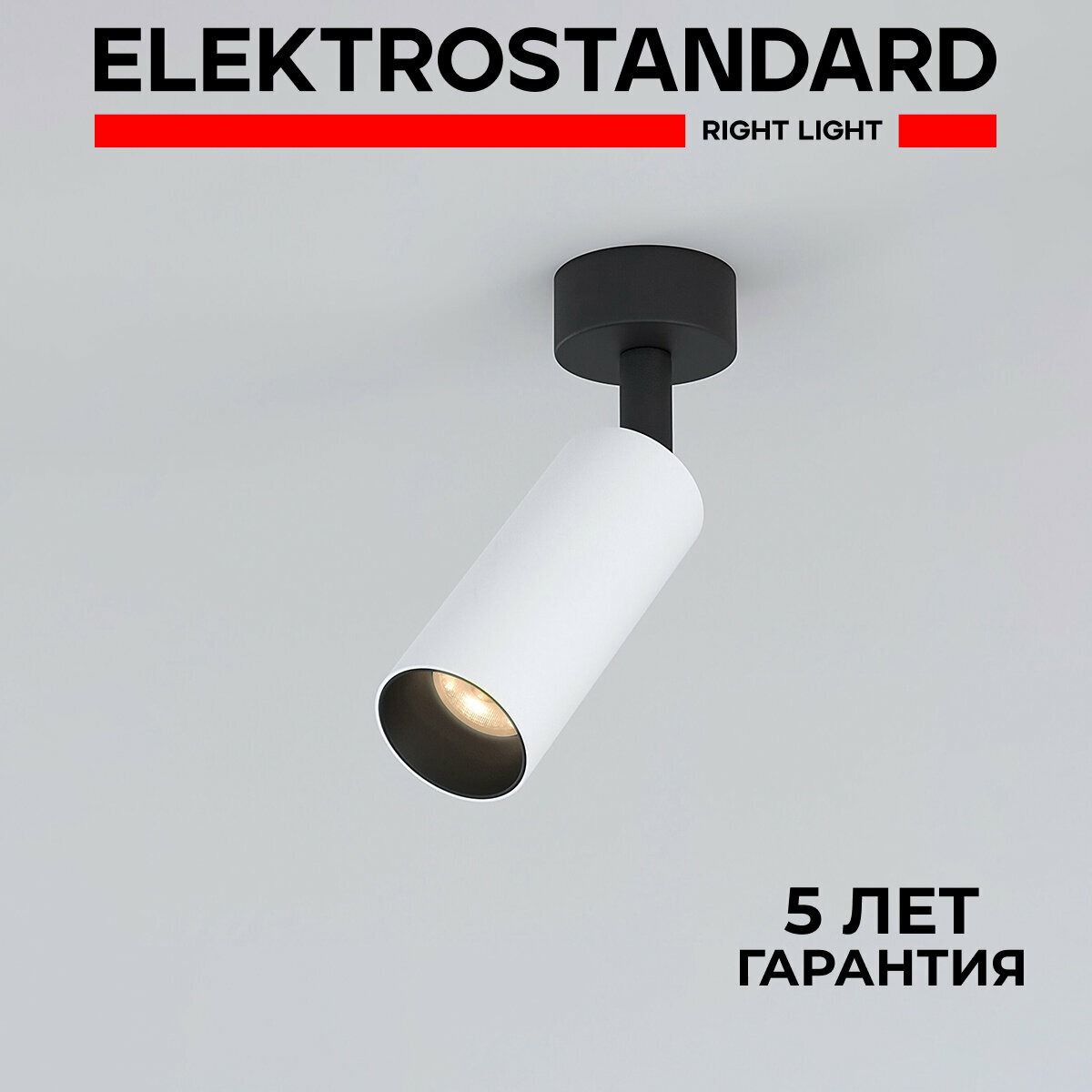 Спот / Накладной светодиодный светильник с поворотным плафоном Elektrostandard Diffe 85639/01 8W 4200K белый/черный