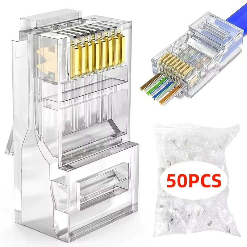 Набор сетевых разъемов RJ45 Cat6 UTP 100 шт. 50pcs