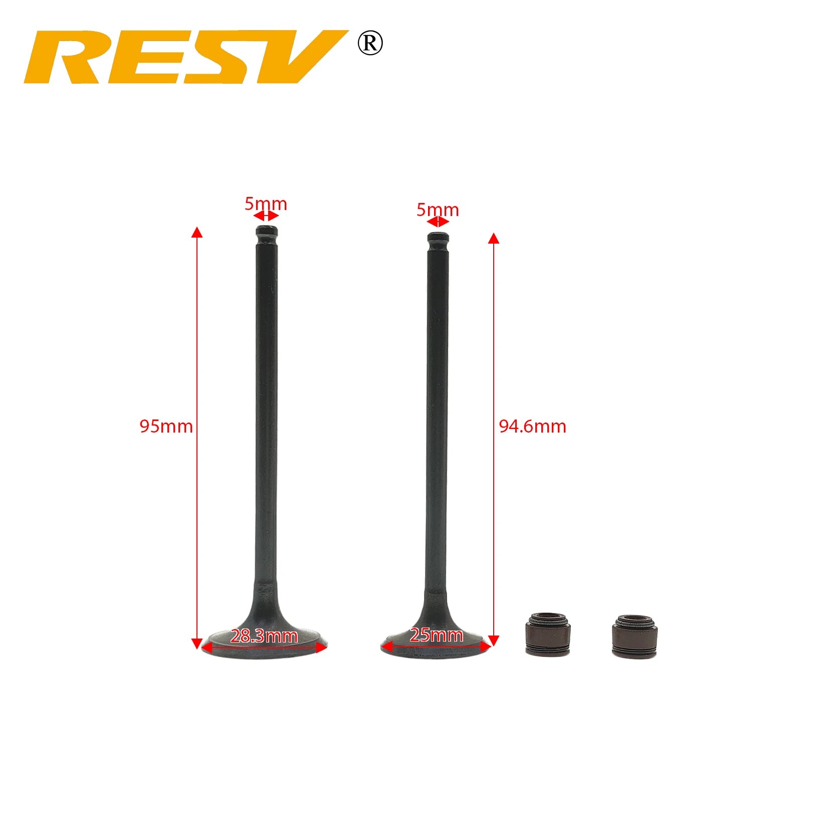 RESV для Suzuki AN 250 Burgman 250cc 1998-2006 DR250 1990-1995 гг, комплект впускных и выпускных клапанов с сальником