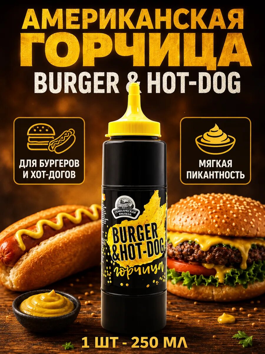 Горчица Burger & Hot-Dog 1 шт 250 мл
