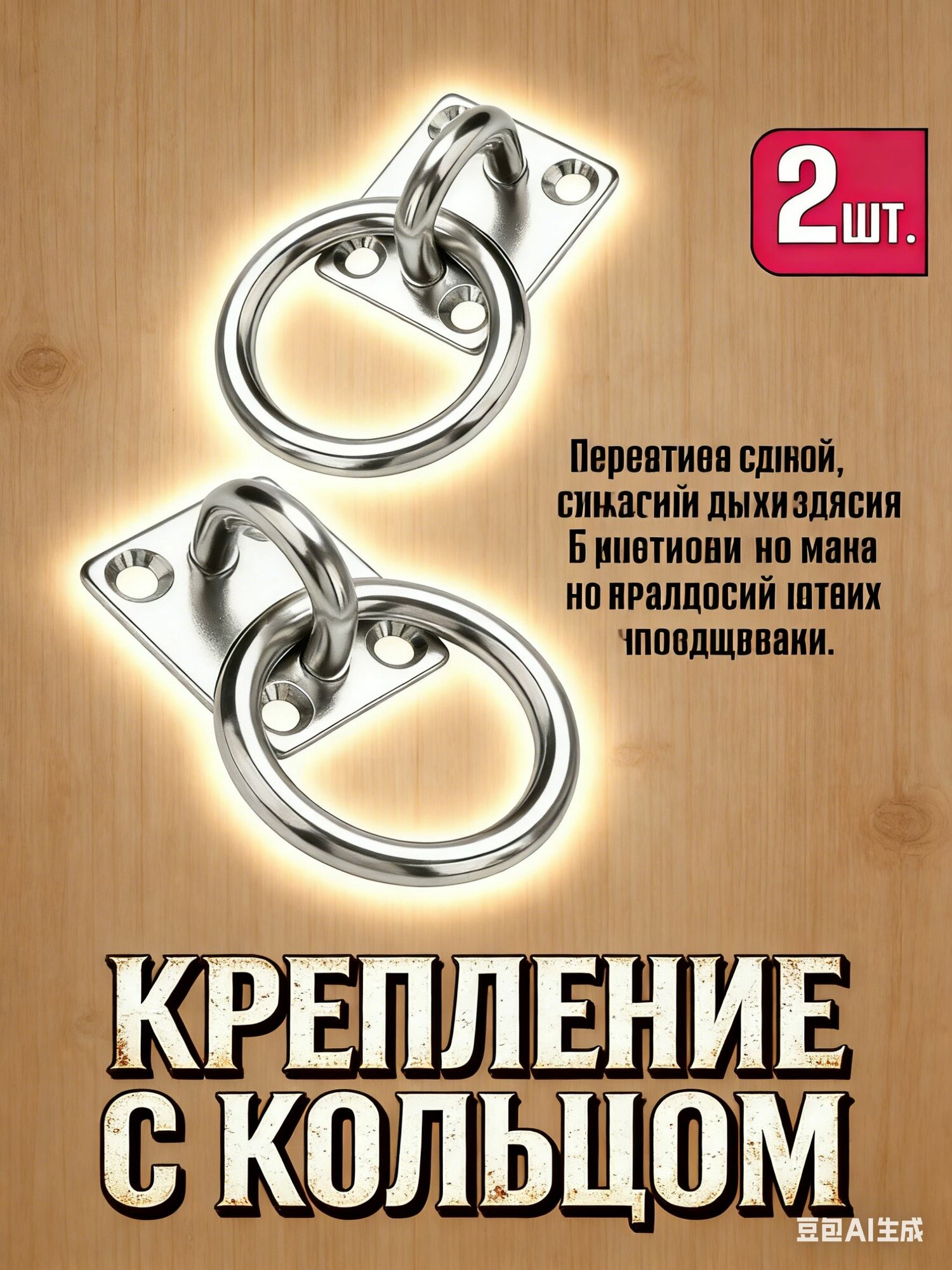 Комплект кронштейнов металлических, 2 шт, для гамака, качелей и боксерской груши