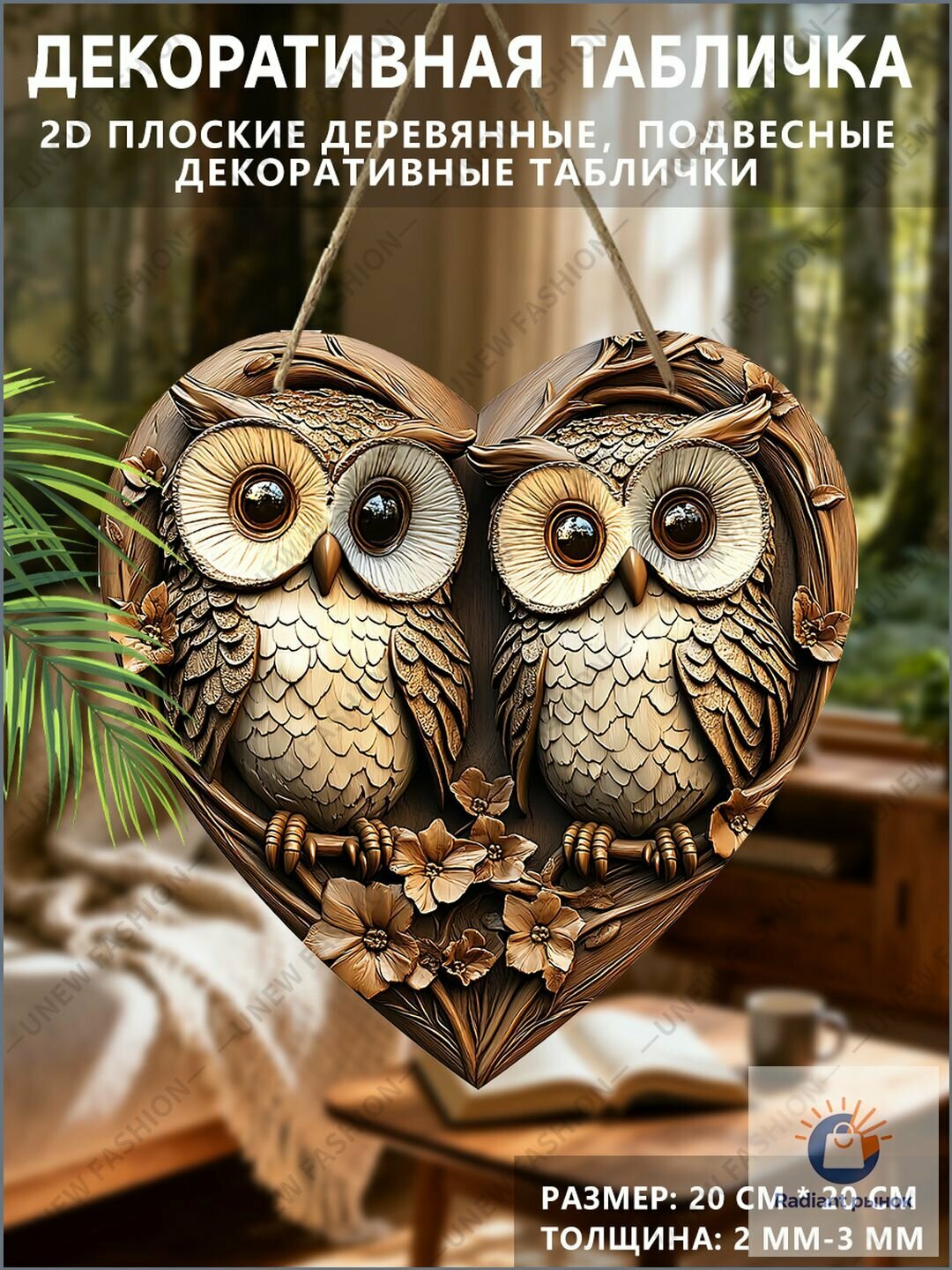 Деревянные подвесные доски, эффект 2D-печати, деревянные доски для дома, сада, спальни, гаража, украшения, в качестве подарков для семьи и друзей