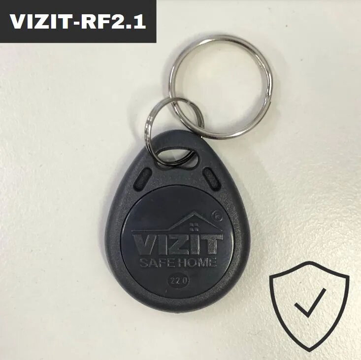 Ключи для домофона VIZIT-RF2.1 не перезаписываемые, цвет серый, 125кГц (10шт)
