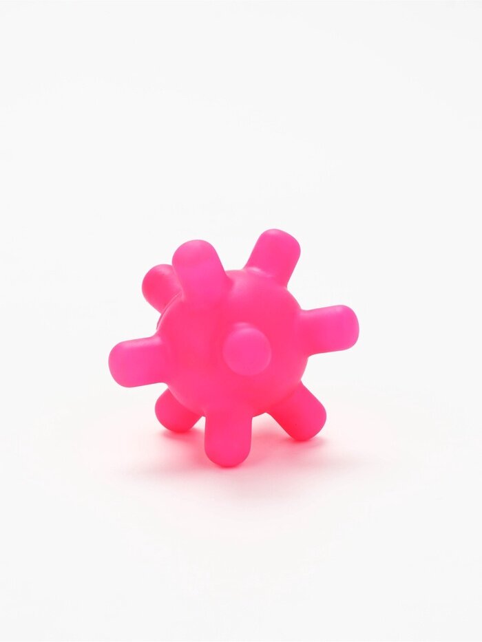 Игрушка для собак с пищалкой «Мячик, шипы», 5 см, фуксия