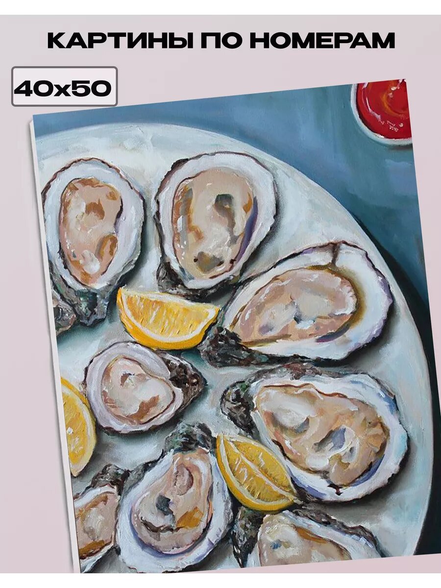 Картины по номерам 40х50 Устрицы