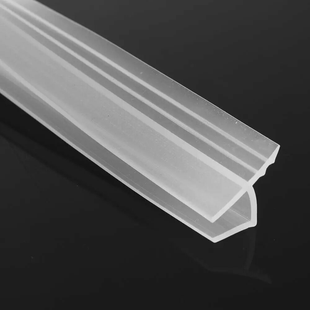 Силиконовая уплотнительная лента для стекла 6-12 мм, H shape, 6 мм