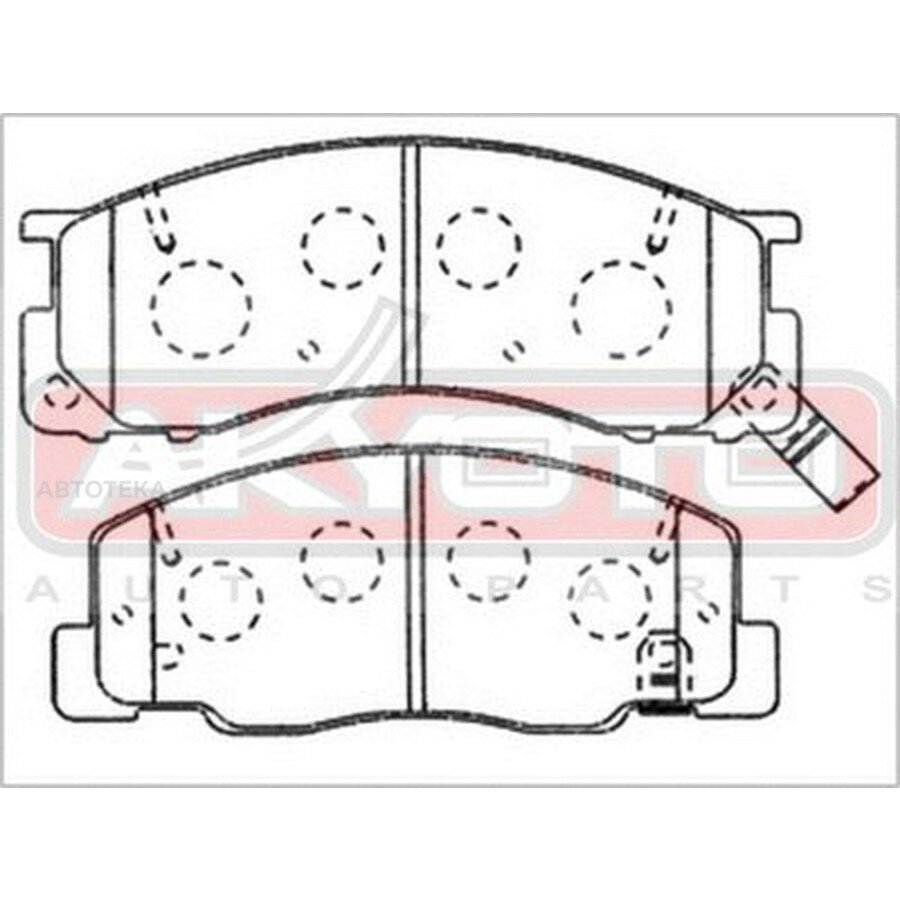 Колодки тормозные дисковые передние AKYOTO AKD1199