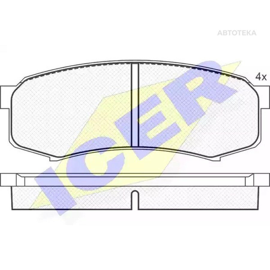 Колодки тормозные дисковые ICER 141027 задн, TOY A: LAND CRUISER 03-, LAND CRUISER 80 90-97, LAND CRUISER 90 96-