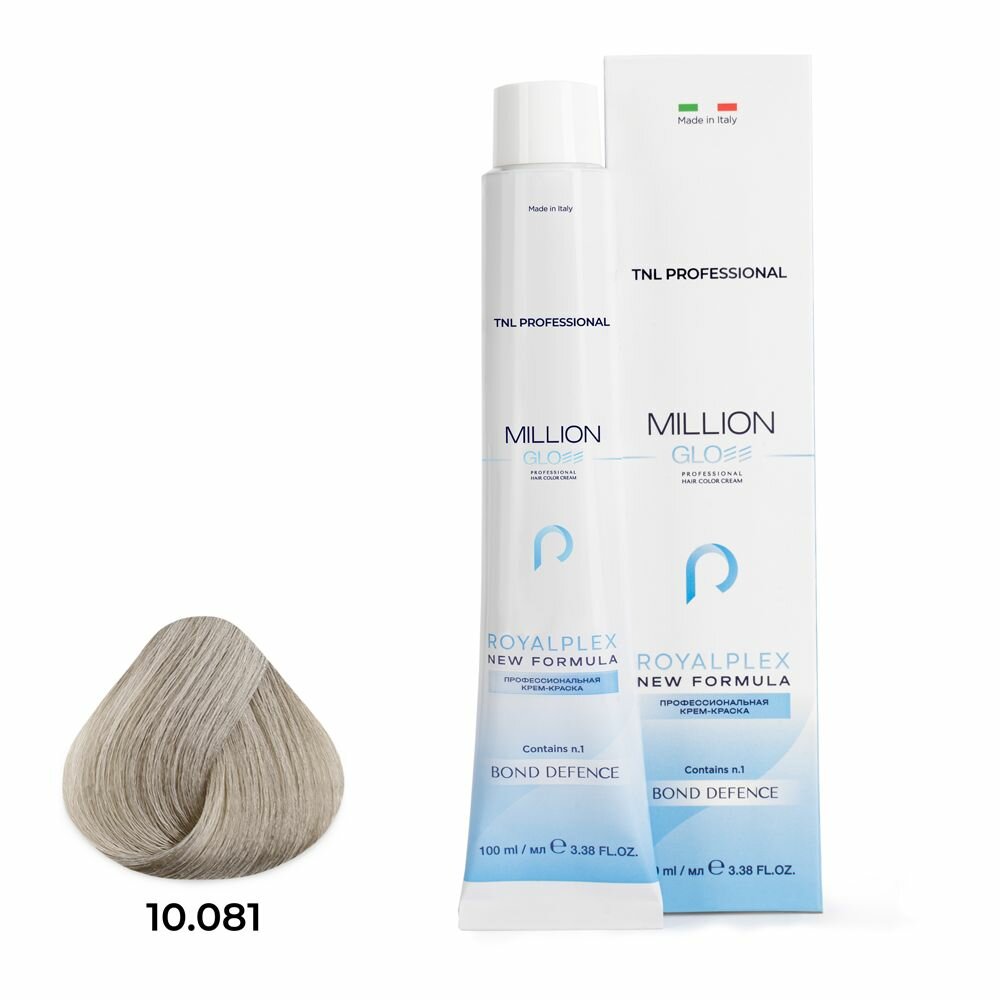 Крем-краска для волос TNL Professional Million Gloss оттенок 10.081