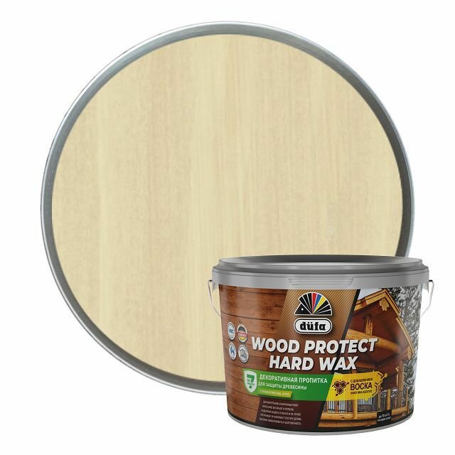Средство деревозащитное DUFA Wood Protect Hard wax прозрачное 2.5л, МП00-010452