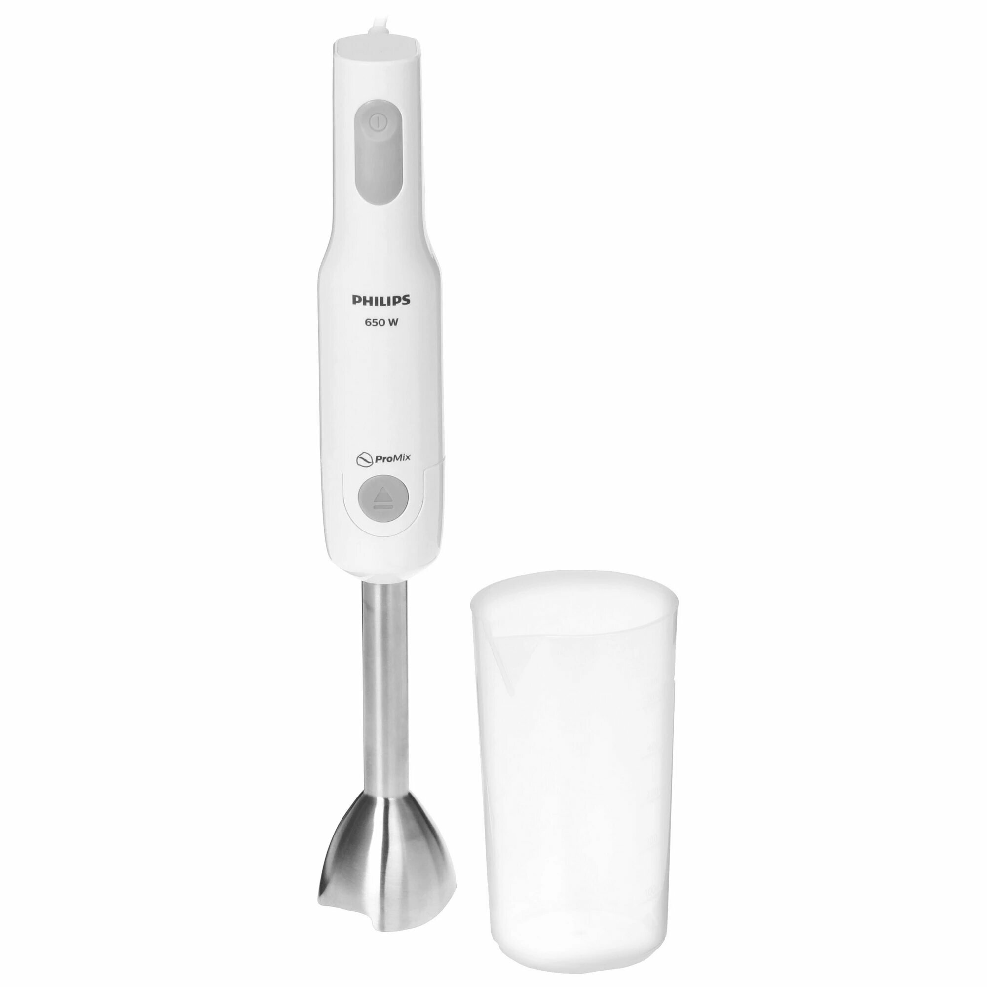 Погружной блендер PHILIPS HR2534/00, 650 Вт, металл, пластик, белый