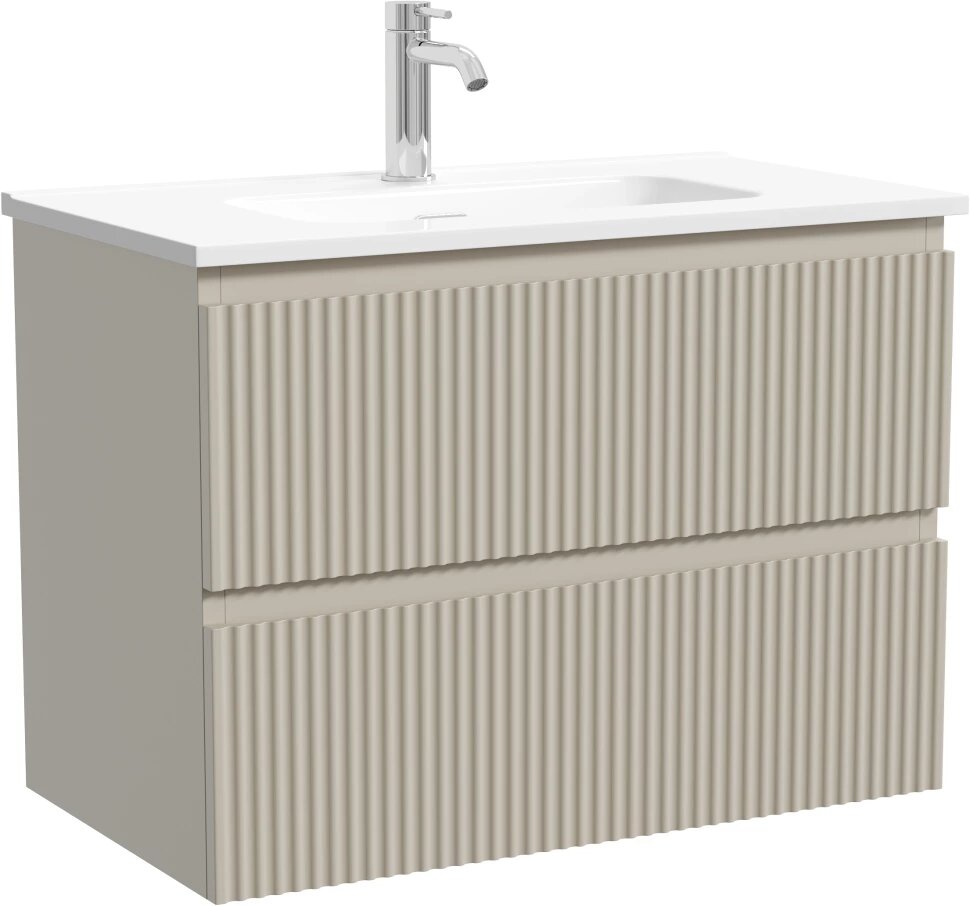 Тумба под раковину Sancos Snob R SNR70/39CE 69 см, подвесная, бежевый матовый