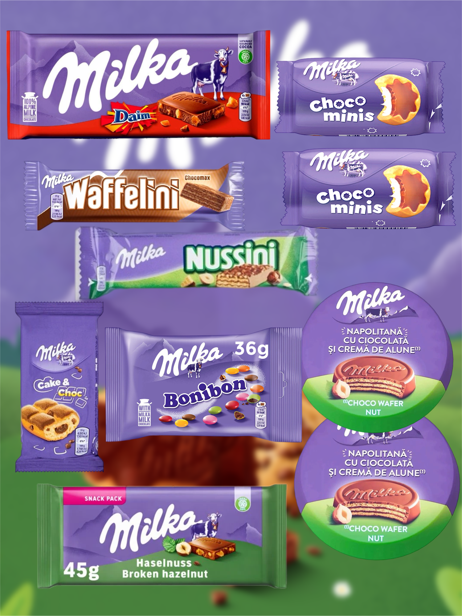Подарочный набор сладостей Милка, шоколад печенье вафли Milka